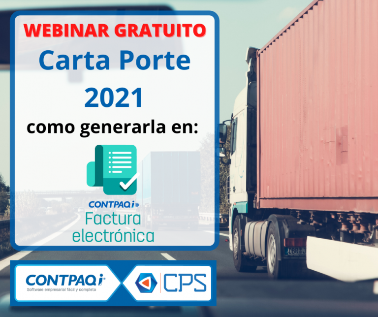 Webinar: Genera la Carta Porte 2021 en CONTPAQi